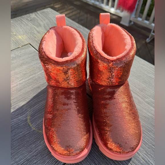 UGG | Shoes | Uggs Classic Mini Mirror Ball Boots Rare Orange Size 7 ...